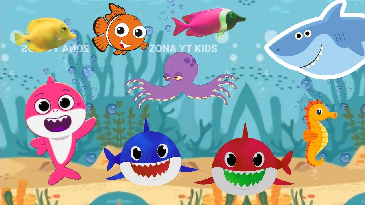 Baby Shark kids song Ocean Animals Sea | Nursery rhymes kids song ...