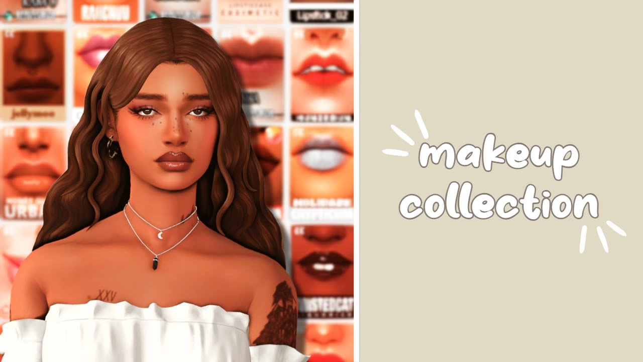 My Makeup Collection ππ Cc Links Sims 4 Cc Haul Youtube