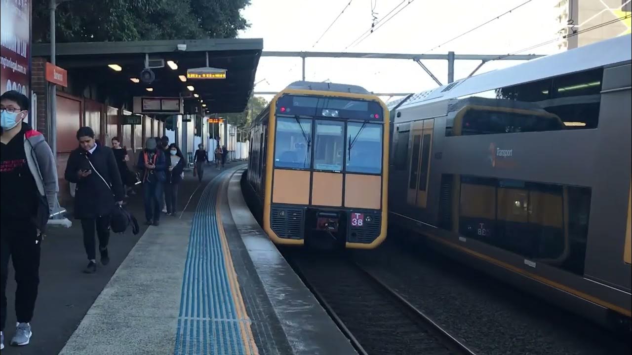 Sydney train Tangara (T set) departing from Burwood station - YouTube