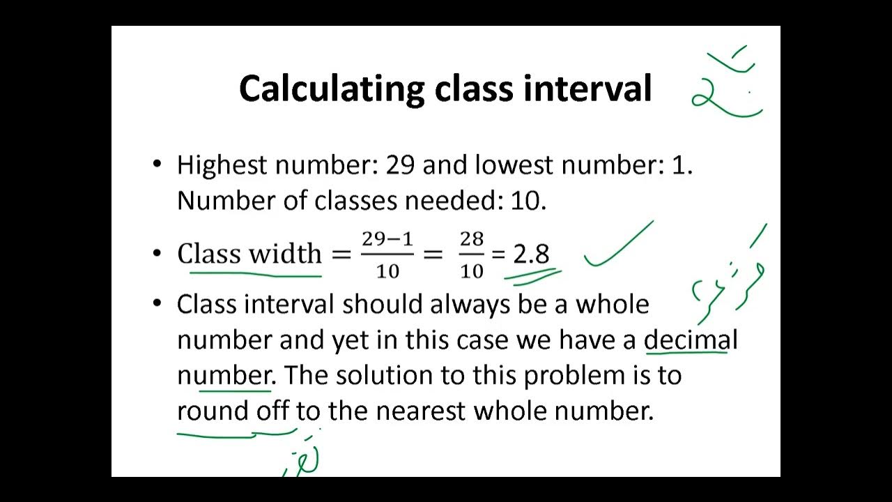 STATISTICS Ch1 calculating Class Interval - YouTube