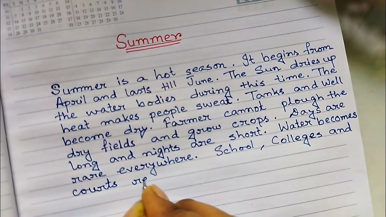 Essay on summer season । summer season paragraph writing in english ...