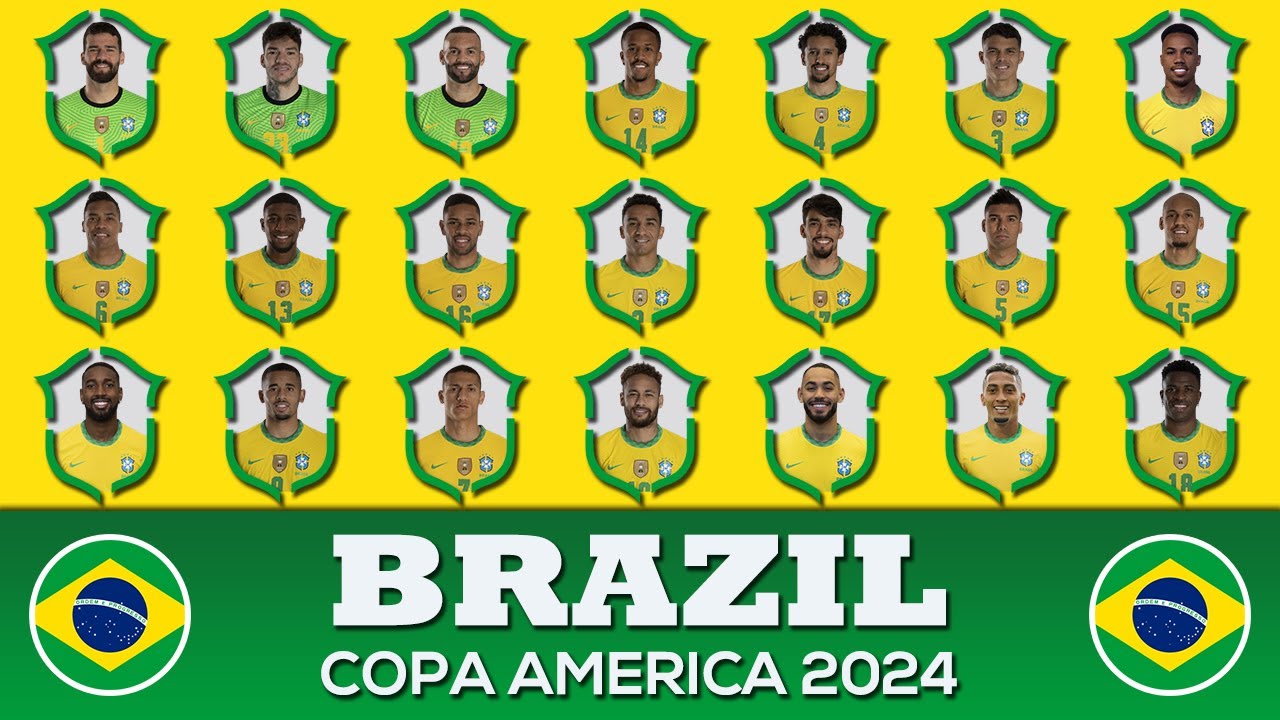 BRAZIL Squad Copa America 2024 | Brazil Squad | Copa America USA 2024 ...
