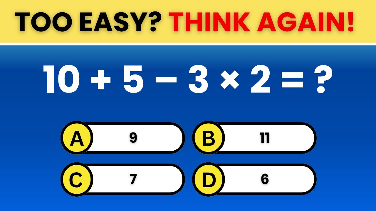Can You Score 10/20 on This Math Challenge? 🧠 Take This 20-Question ...