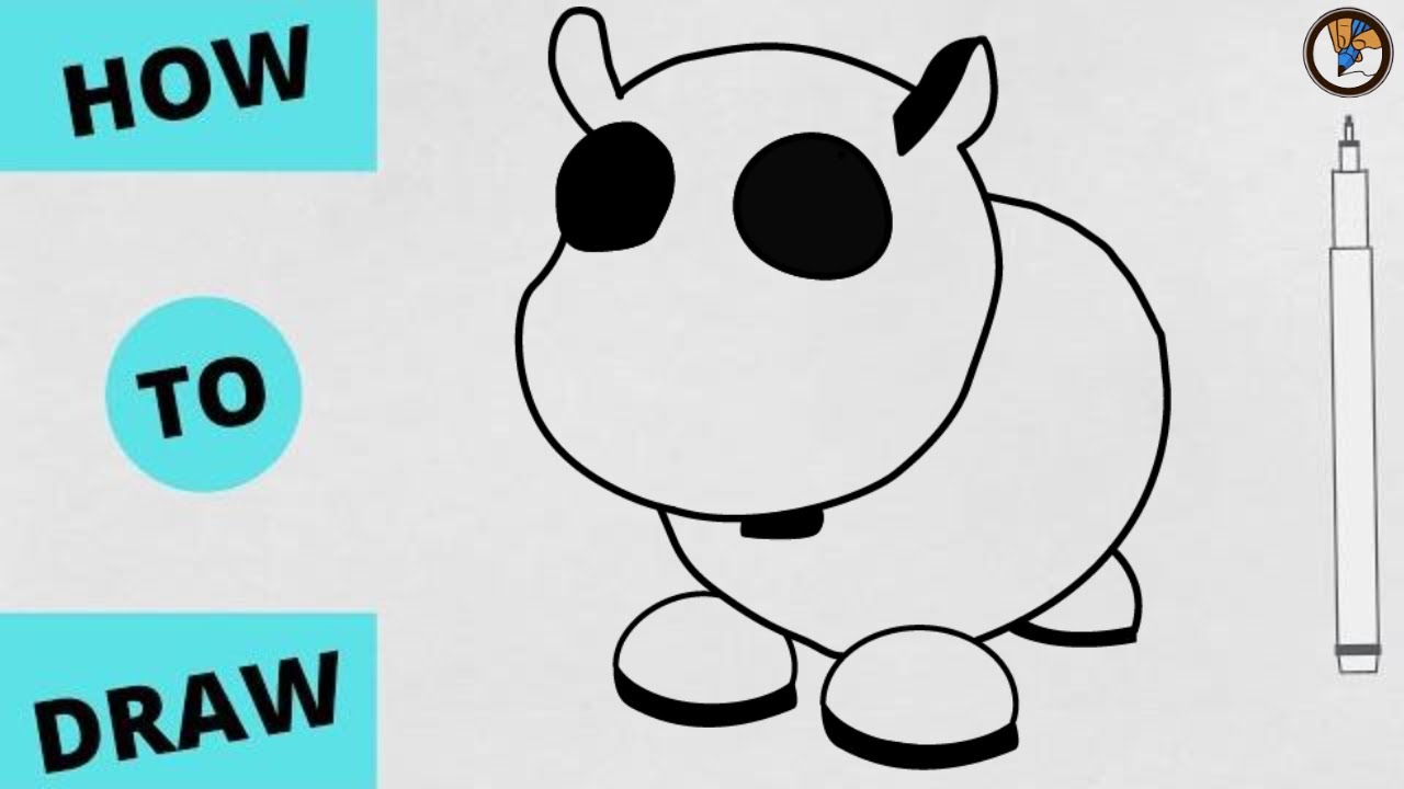 HOW TO DRAW A HIPPO FROM ROBLOX ADOPT Me PET | STEP-BY-STEP TUTORIAl ...