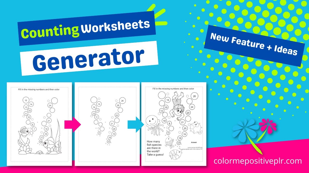 Counting Worksheet Generator - YouTube