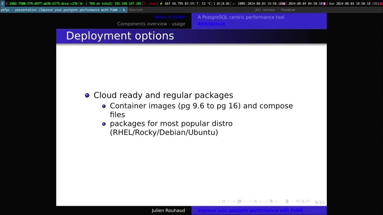 Improve your postgres performance with PoWA - Julien Rouhaud - YouTube