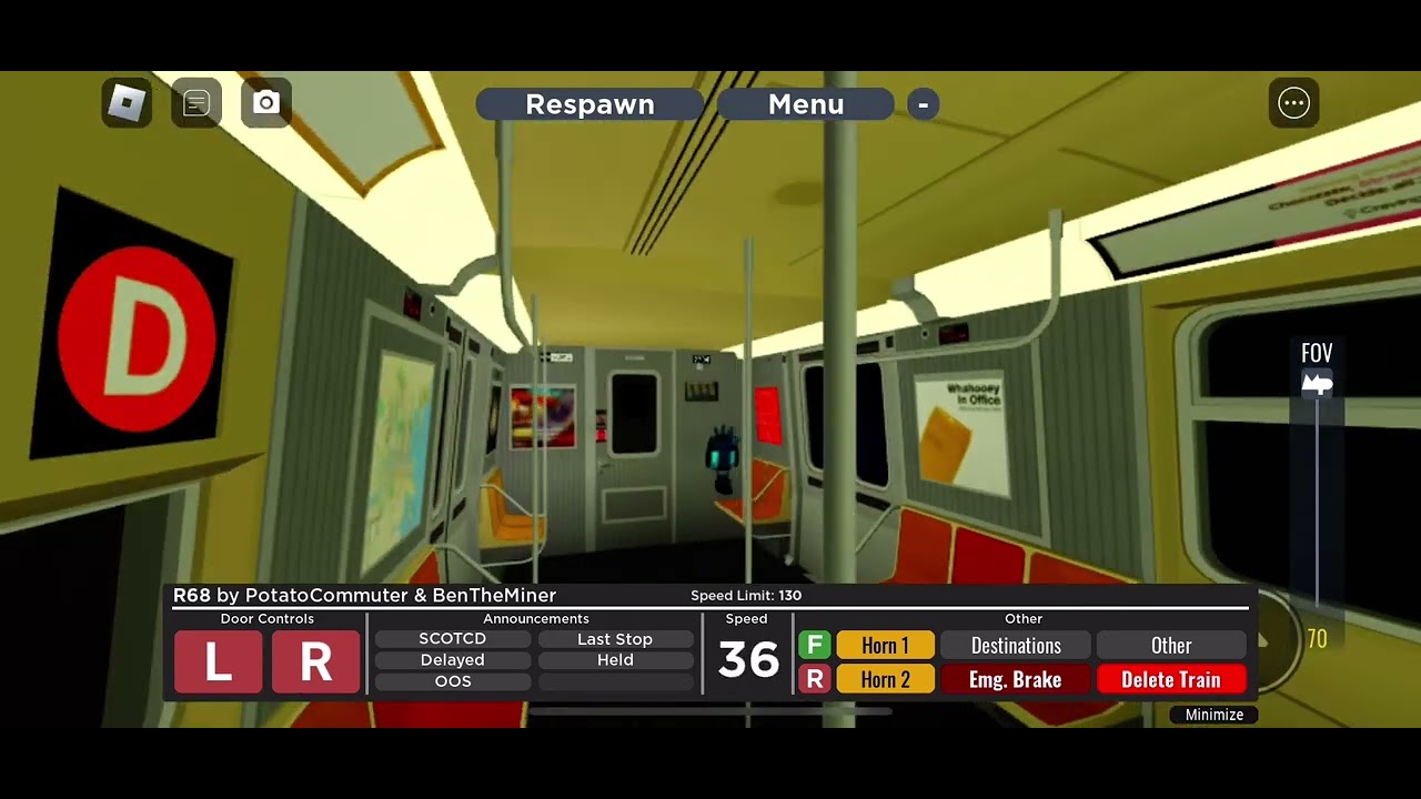 Operating a R68 D train (PTA) - YouTube