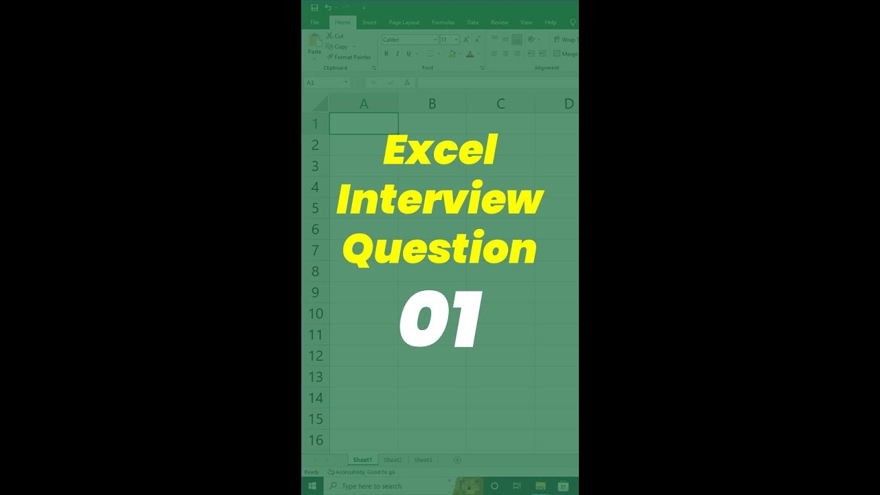 Excel Interview Question 01 Excel Shorts Trendingshorts Courseadda Mexcel Youtube