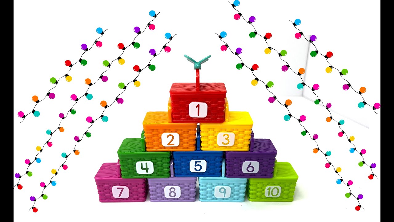 Learn Spanish Numbers, colors with Toy Baskets | Preschool Toddler ...