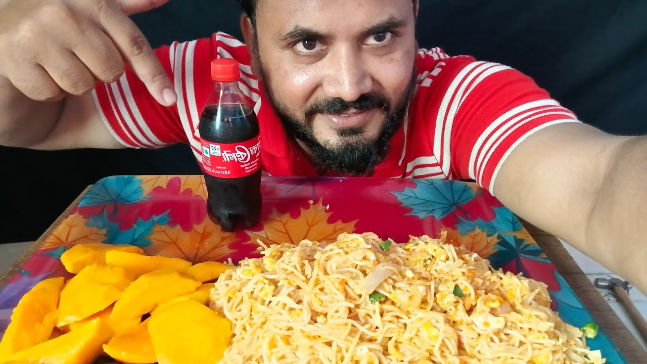 SPICY 🔥 CHOWMING WITH MANGO 🥭 ASMR EATING SHOW - YouTube