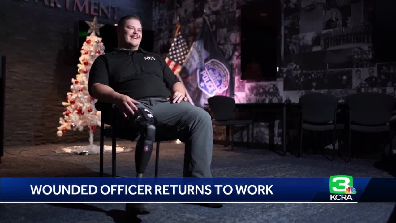 Modesto police officer nearly killed in 2021 shooting returns to job ...