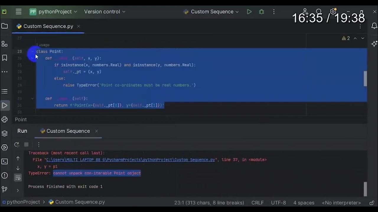P2 EP23 Custom Sequences Part 2B Coding for Python 3 Deep Dive - YouTube