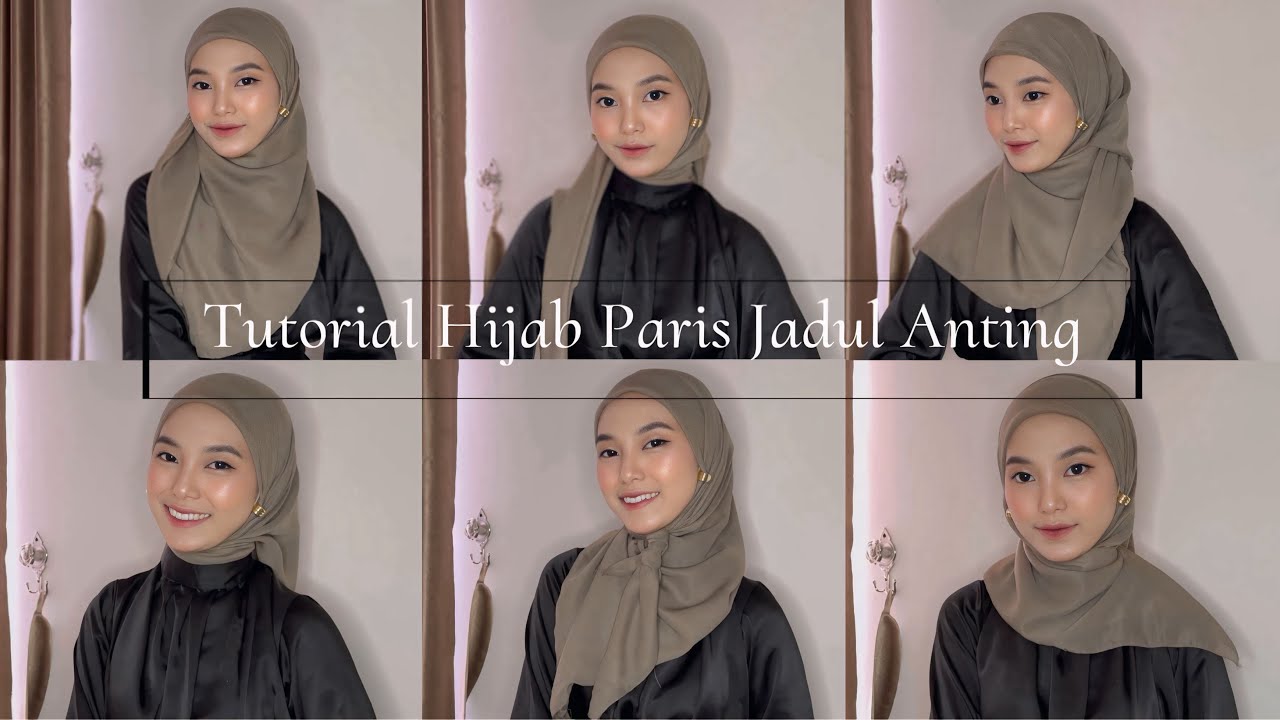 TUTORIAL HIJAB SEGI EMPAT PARIS JADUL ANTING | RAPI SIMPLE COCOK UNTUK ...