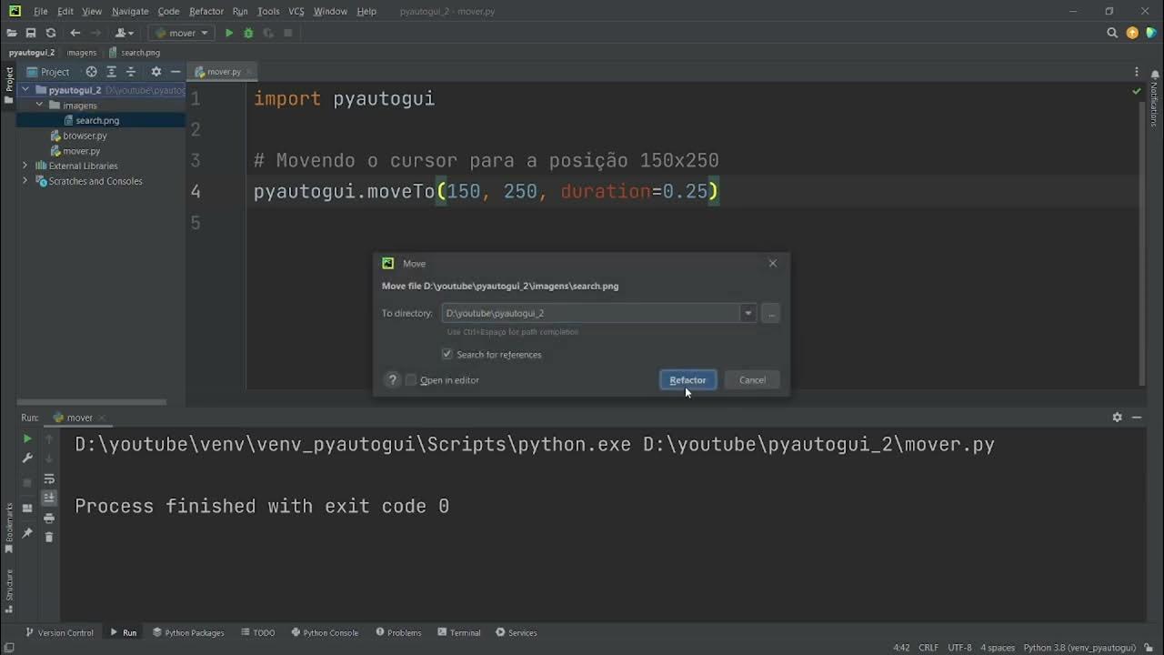 454 Utilizando O Pyautogui Python Para Mover Um Arquivo Para Dentro De Uma Pasta Youtube