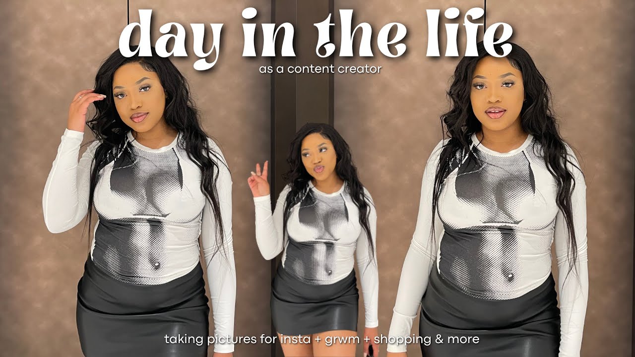 DAY IN THE LIFE AS A CONTENT CREATOR 🔗 how I take my pictures, shopping ...