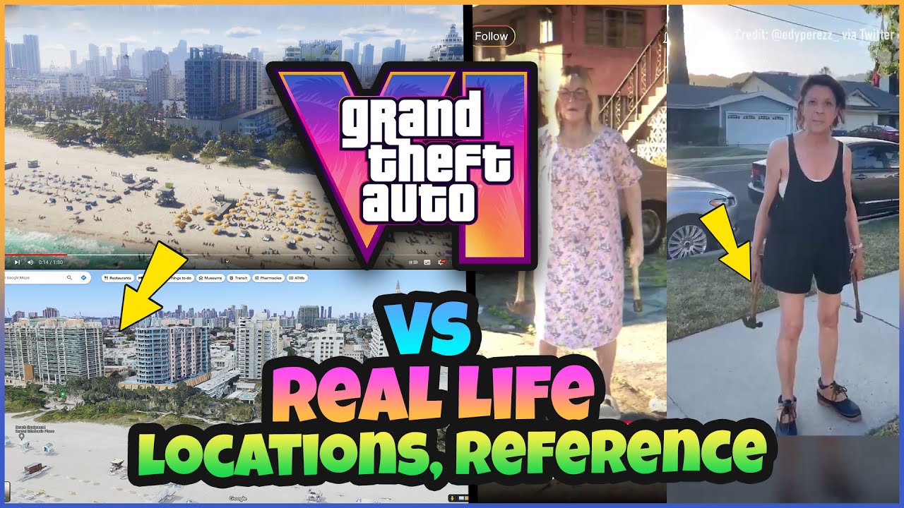 GTA 6 vs Real Life Locations and Real Life Reference, trailer breakdown ...