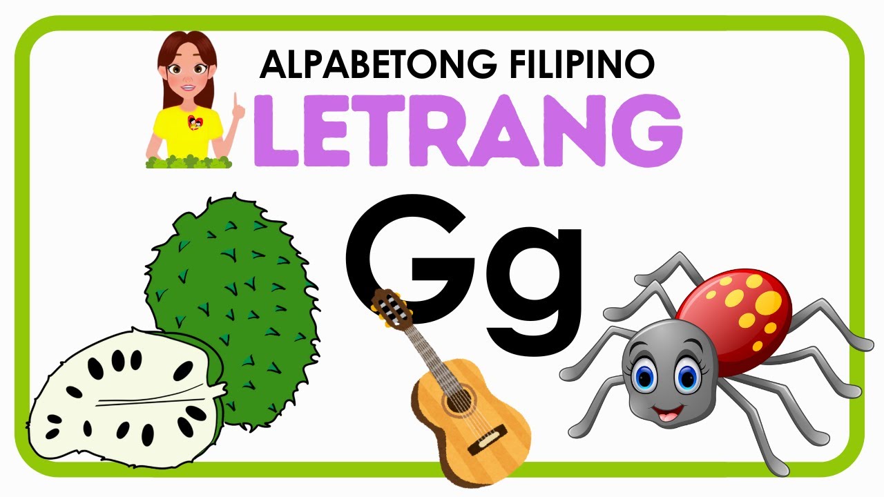 ALPABETONG FILIPINO | LETRANG Gg | LEARN WITH TEACHER | KINDER | GRADE 1 - YouTube
