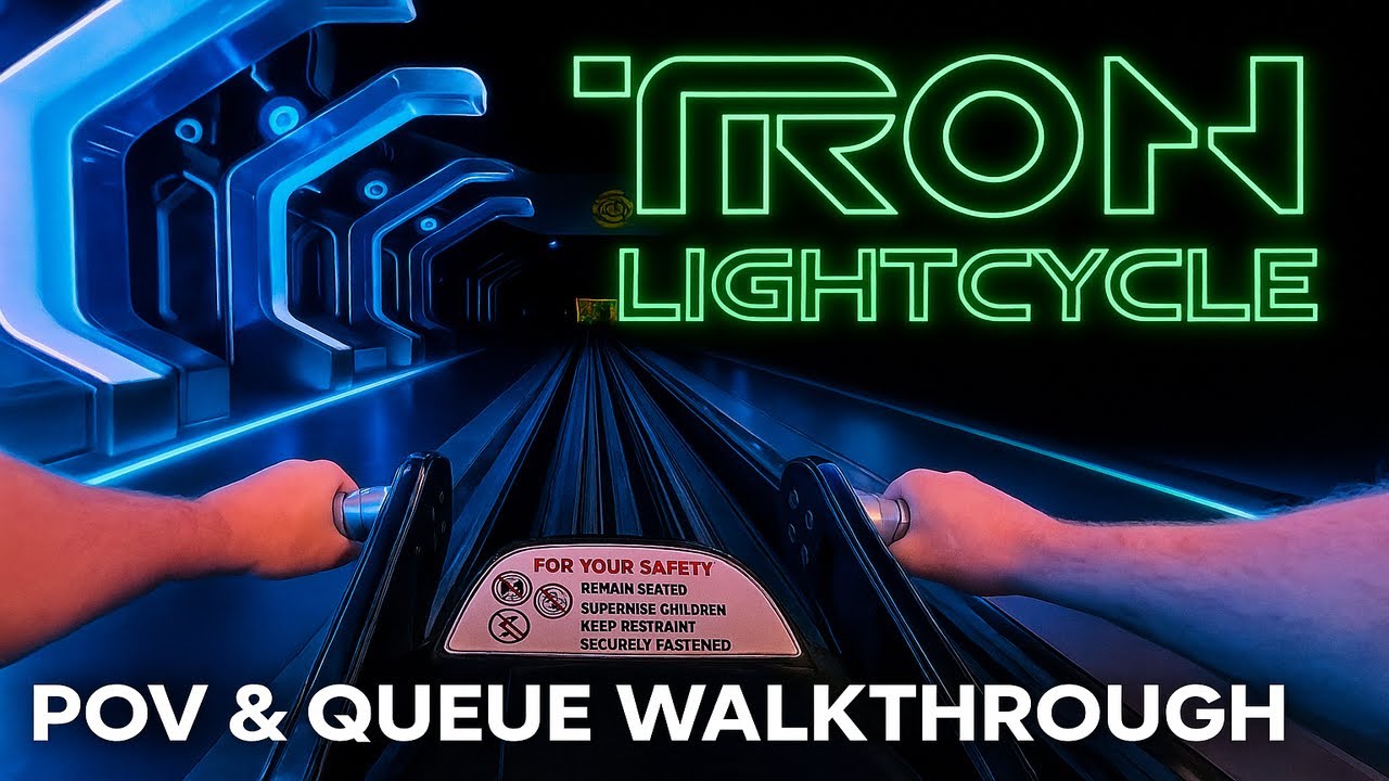TRON Lightcycle Run FULL Ride & Queue POV | Magic Kingdom 4K Experience ...
