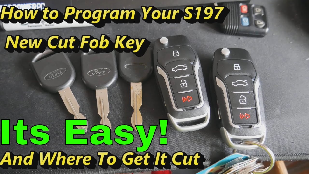 Ford Mustang Switch Blade New FOB Key How To Program The Key Chip ...