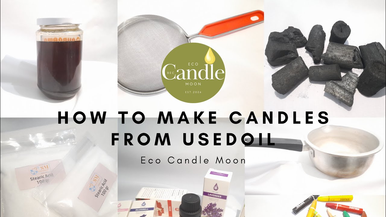 How to make candles from used cooking oil - YouTube