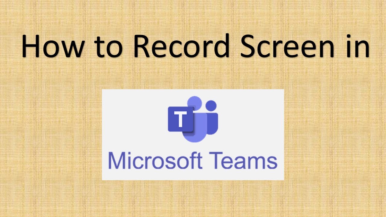 How to screen record lesson in Microsoft Teams - YouTube