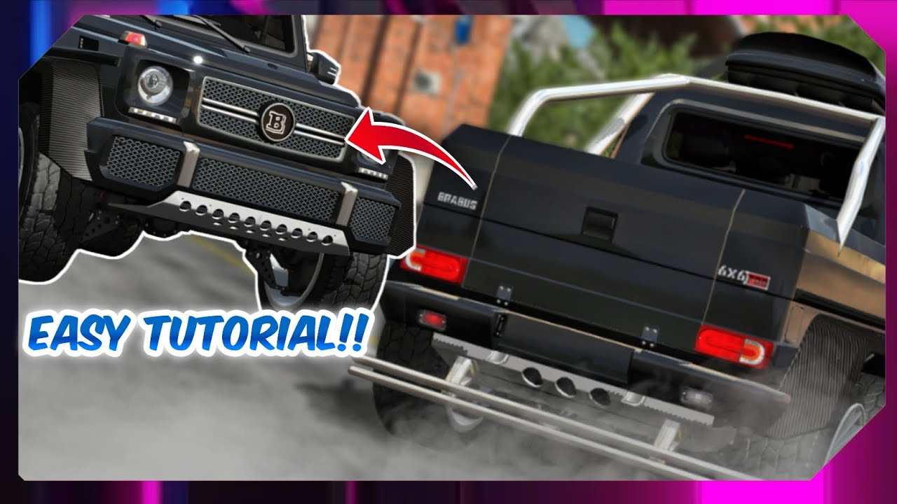 How To Make Logo Brabus G class 6x6 Easy Tutorial Design Car Parking ...