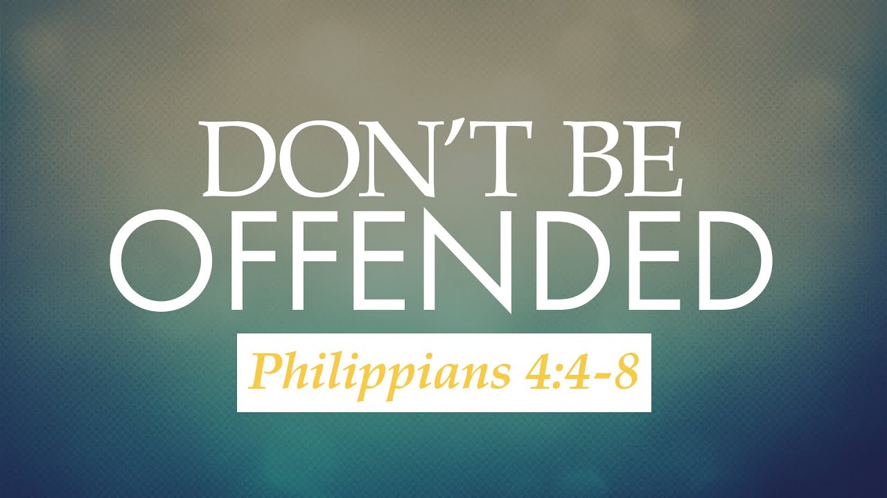 Don't Be Offended | 8-11-2024 - YouTube