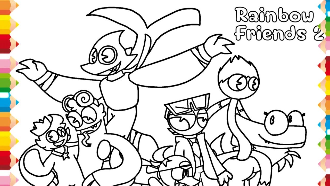 Rainbow Friends Chapter 2 Coloring Pages / Color ALL New Monsters ...
