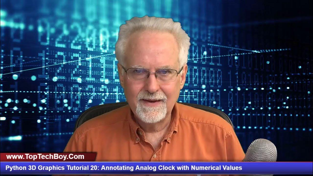 Python 3D Graphics Tutorial 20: Annotating Analog Clock with Numeric ...