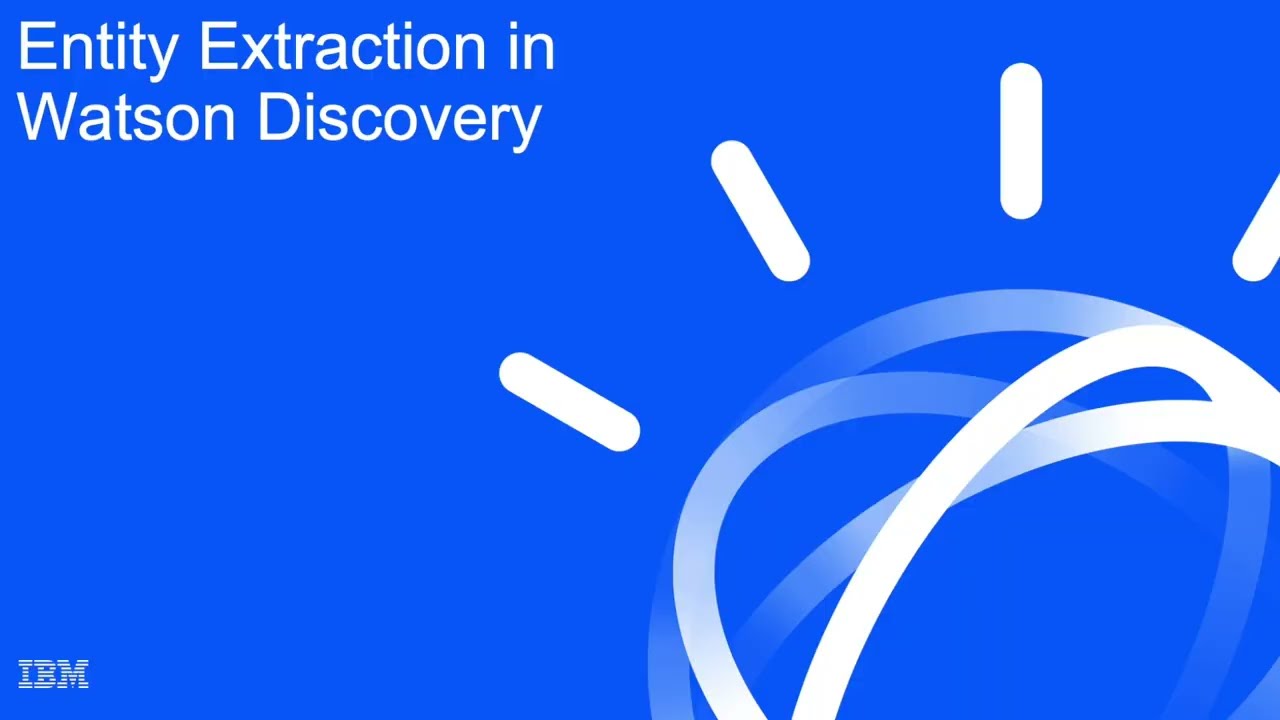 Entity Extraction (Beta) in Watson Discovery v2 Public Cloud - YouTube