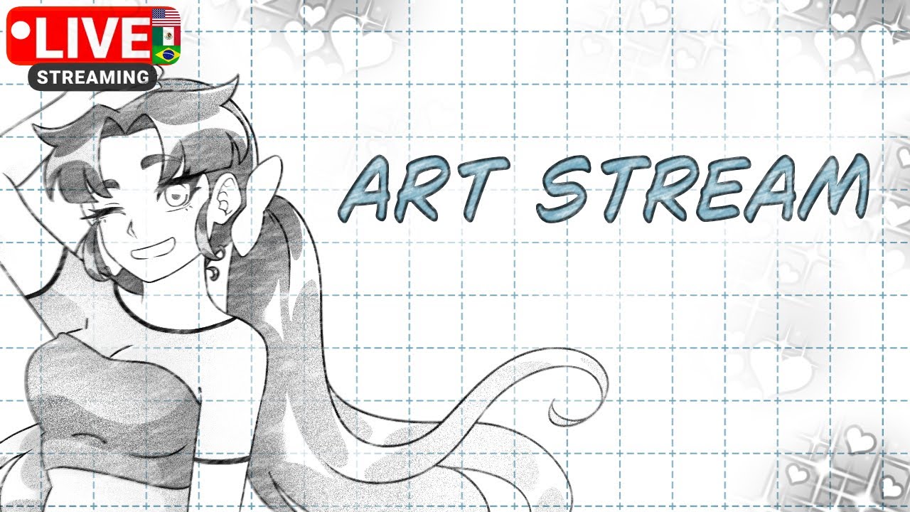 🔴LIVE- Working on STREAM ART [Eng/Spa/Por] #vtuber #artstream #artlivestream #drawwithme - YouTube