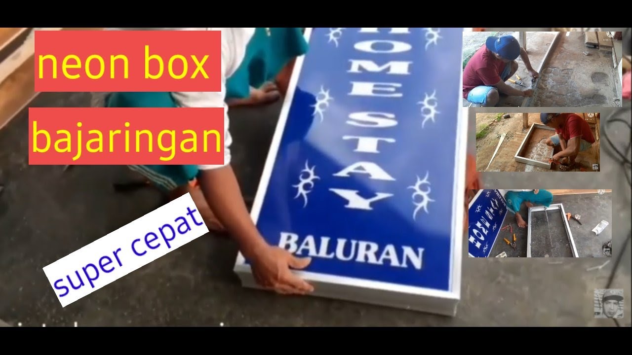 Super Tipis,Membuat neon box bolak balik dari bajaringan - YouTube