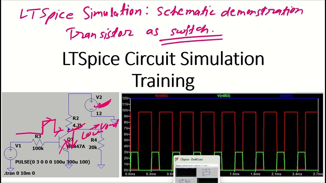 019 Transistor NPN as switch simulation in LTSpice - YouTube