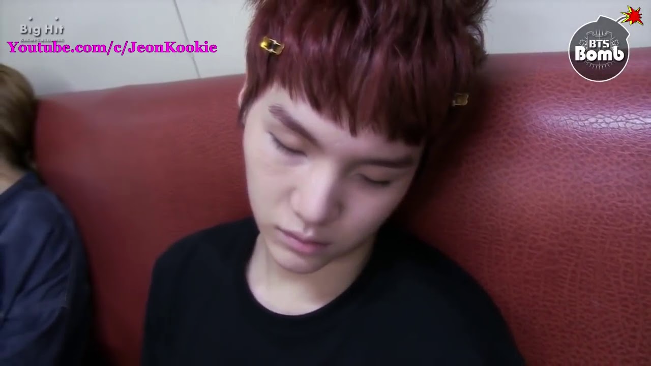 SUGA 슈가 BTS cute sleep moments - YouTube