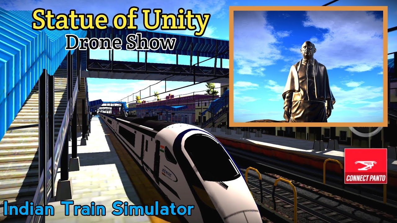 Statue Of Unity in indian Train Simulator|Statue Of Unity Drone Show ...