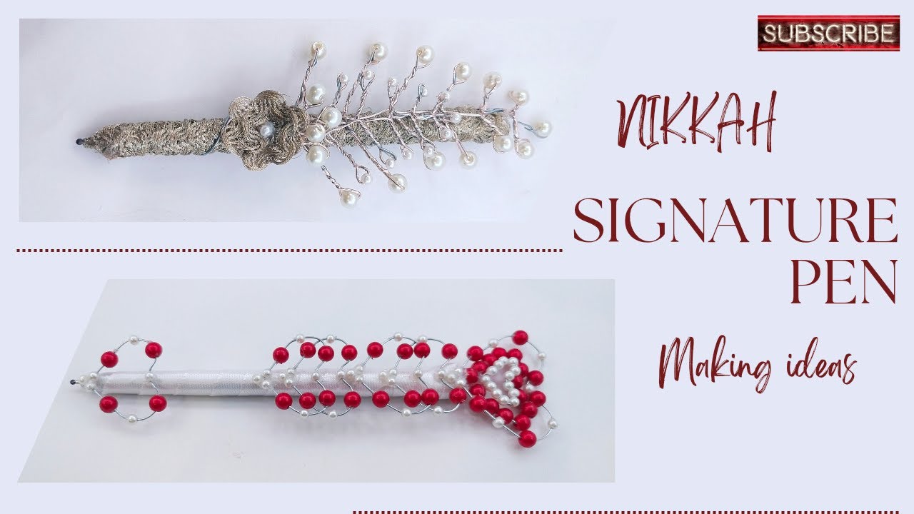 How to make nikah pen at home|nikkah signature pen|nikah pen making ...