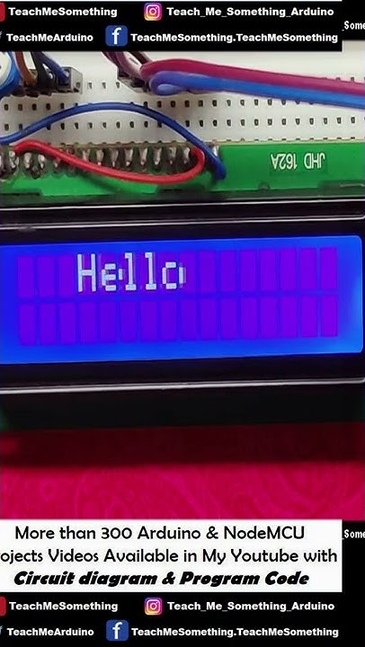 Lcd smooth scrolling display || Arduino #teachmesomething #shorts #Arduino #lcd - YouTube