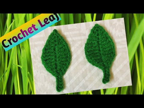 Crochet Leaf 🌿 || How to Crochet a Leaf || Easy Crochet Leaf Tutorial for Beginners || - YouTube