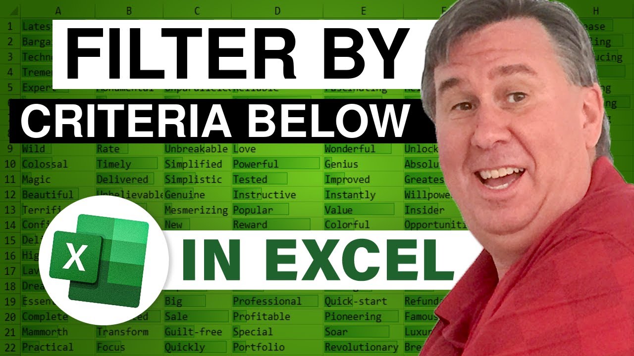 Excel Filter Using Criteria Below The Table 2359 YouTube Excel Filter Using Criteria Below The Table 2359 YouTube