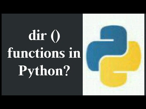 dir function in python - YouTube