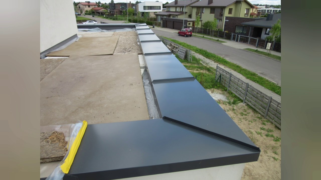 Skardinių parapetų montavimas - YouTube