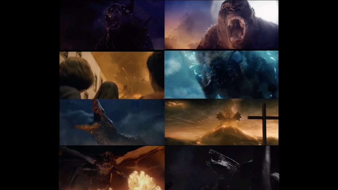 Every main Monsterverse roar at the same time. - YouTube