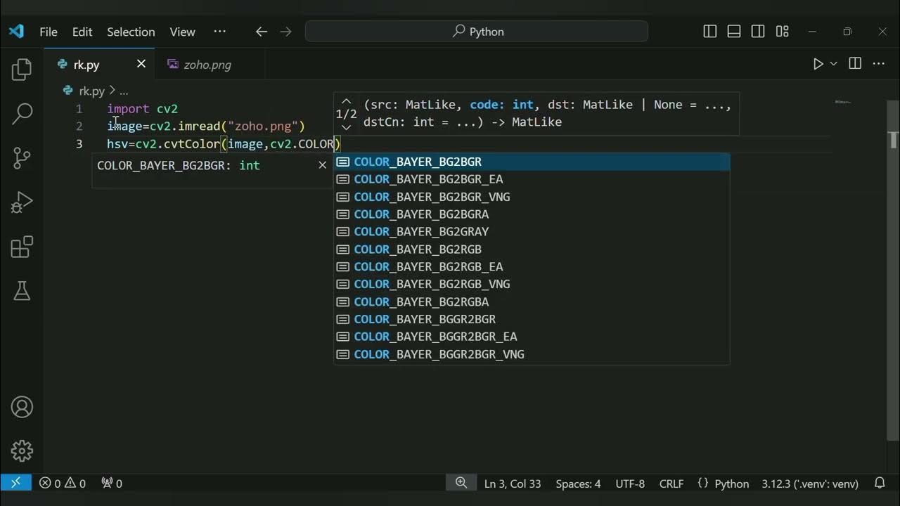 Python programming | OpenCv | image colour conversion using Python | BGR to HSV - YouTube