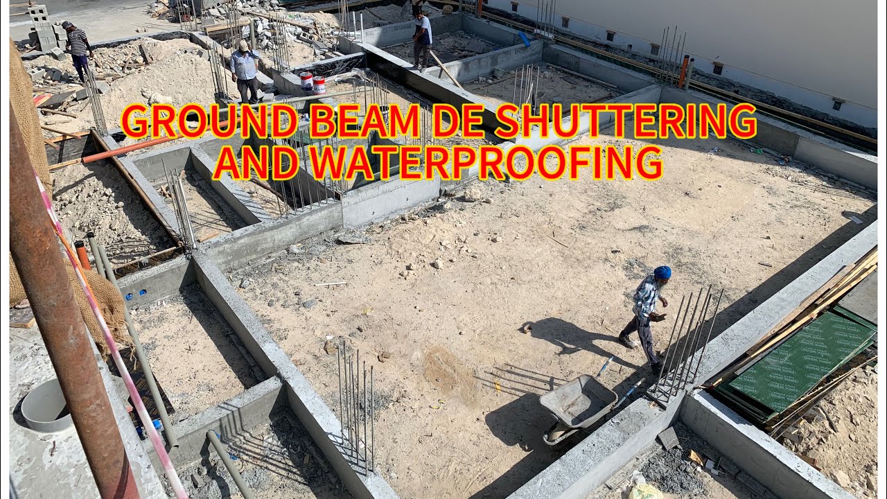 Shuttering removal of ground beams | waterproofing | Ground Beams - YouTube