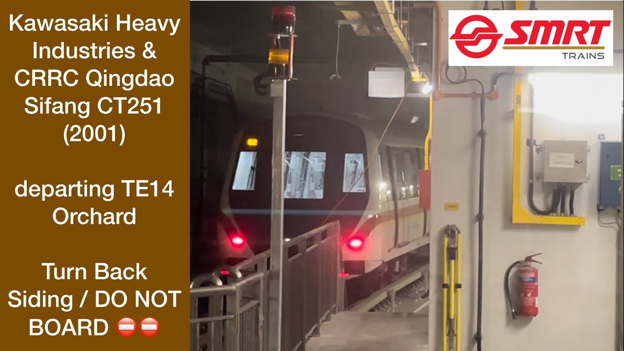 SMRT Trains [TEL] Kawasaki & CRRC Sifang CT251 [2001] departing Orchard ...