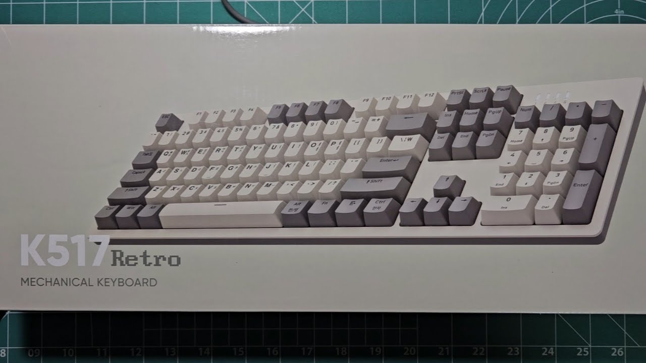 3만원대 앱코 K517 레트로 기계식 키보드(적축) 간단 리뷰 - YouTube