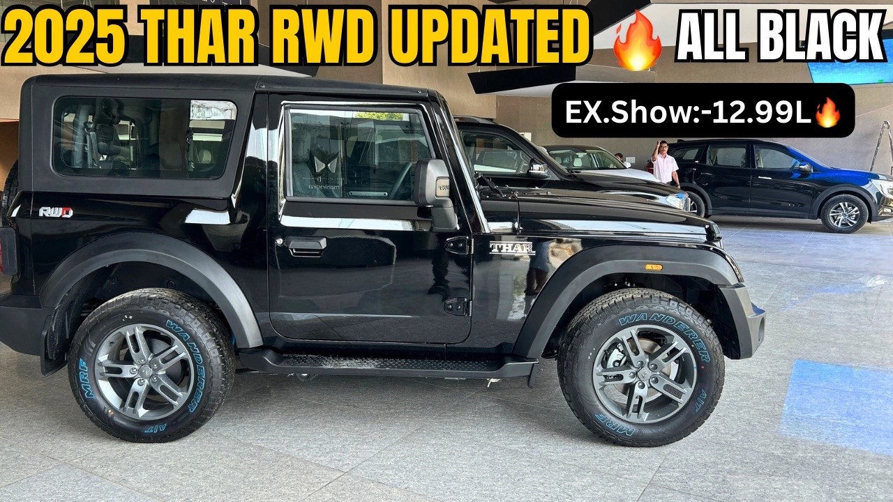 2025 Thar RWD 3door Updated🔥-New Thar Top model Features black colour ...