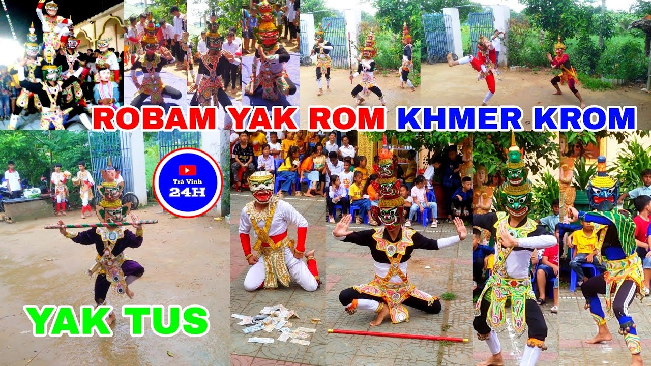 របាំយក្សរាំខ្មែរក្រោម - Yak Rom, Múa Chằn Khmer, Ông Trần Khmer | Trà ...