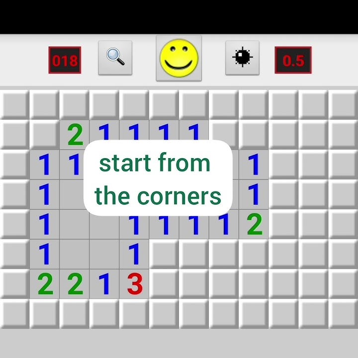 how to play minesweeper very easy tutorial, full video is in my channel ...