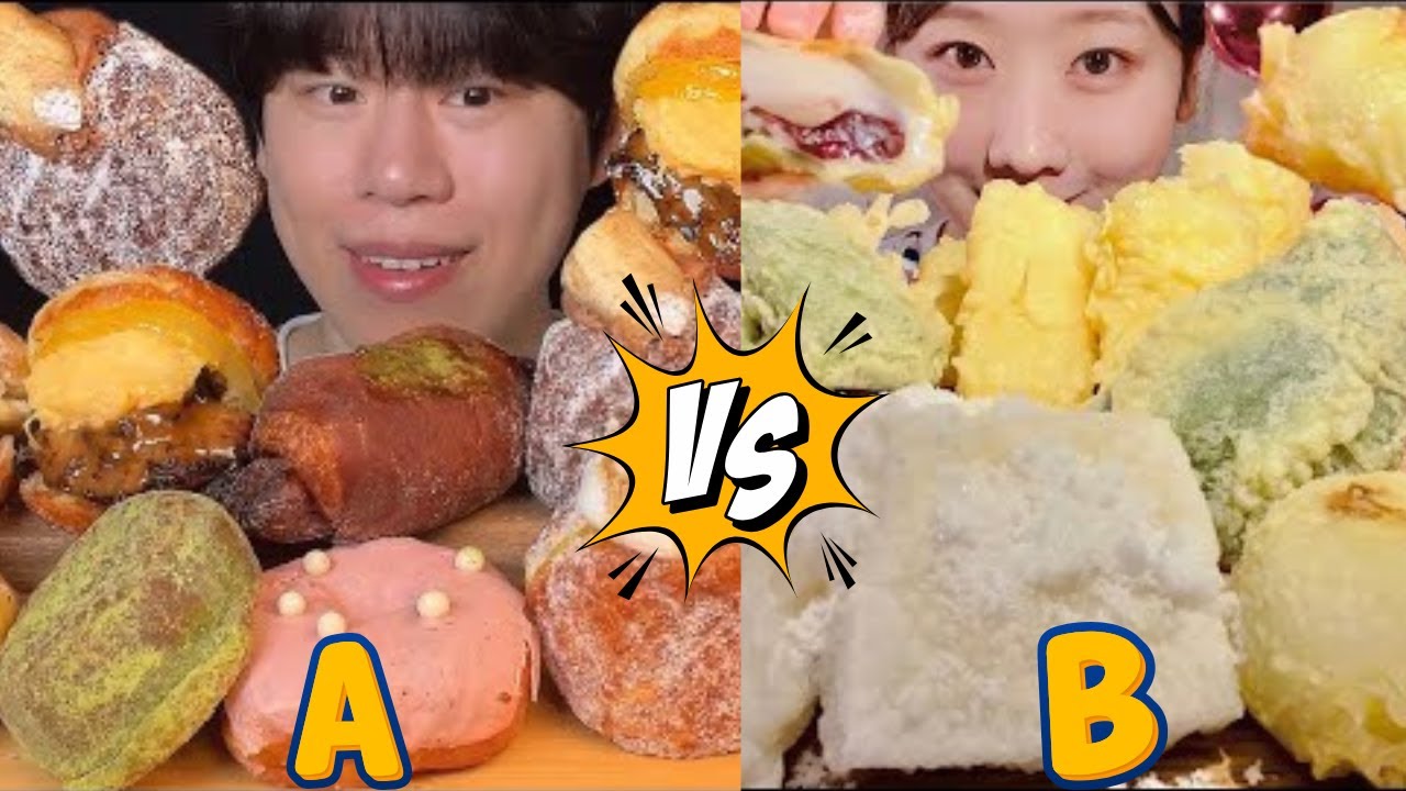 Donut ASMR Mukbang VS 🍩 Fried Mochi ASMR: A Delicious Battle!" - YouTube